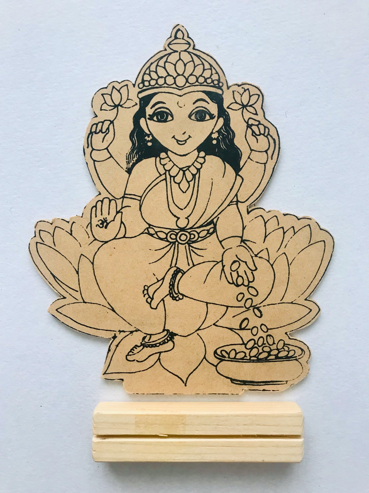 DIY Colouring Wooden Goddess Lakshmi Activity Box – Little Canvas
